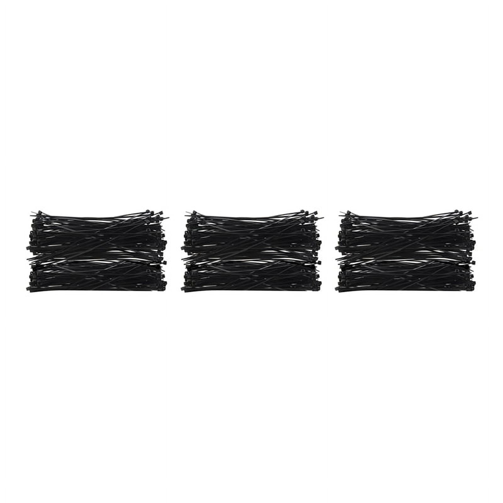 300 Pcs 150 x 1.8mm Electrical Cable Tie Wrap Nylon Fastening Black ...