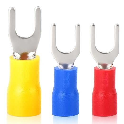 300 Pcs 22-16 16-14 12-10 AWG Insulated Fork Spade U-Type Wire ...