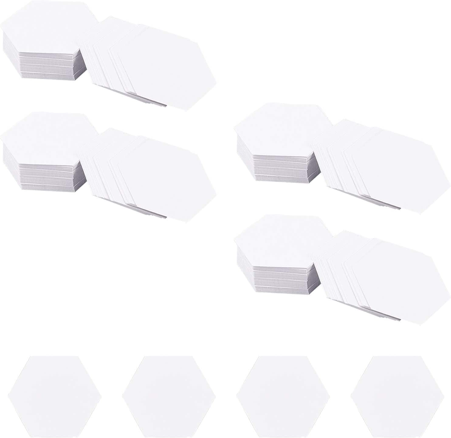 300 Pcs 4-5 Inch Hexagon Paper Quilting Templates Handmade English ...