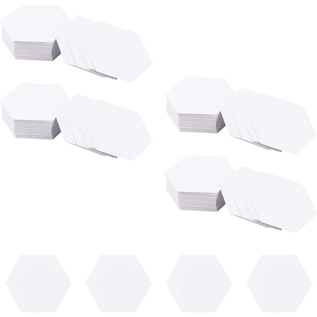 300 Pcs 4-5 Inch Hexagon Paper Quilting Templates Handmade English ...