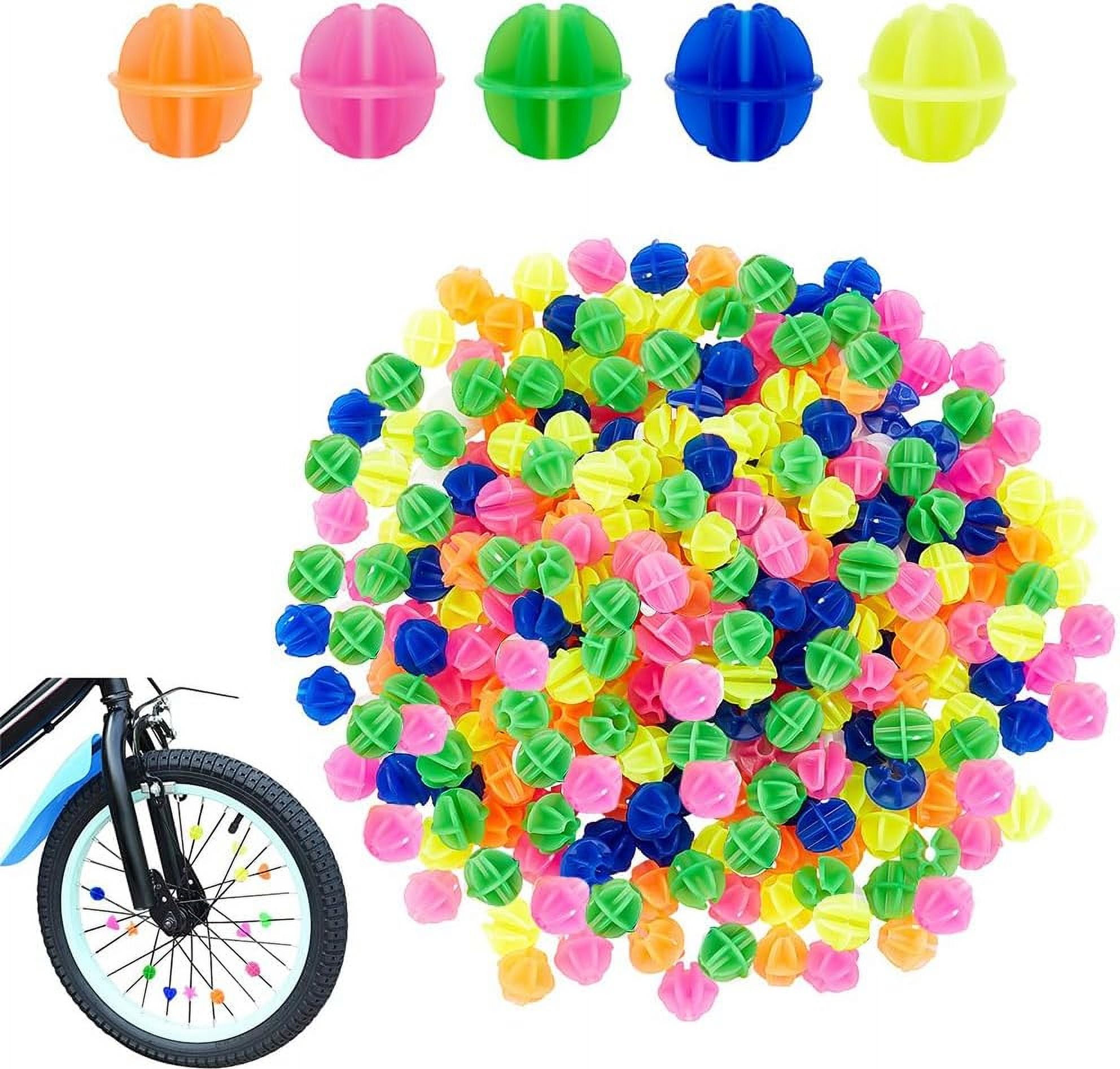 300 Pcs 6 Colors Bicycle Wheel Spokes Bead Colorful Bicycle Decoration ...