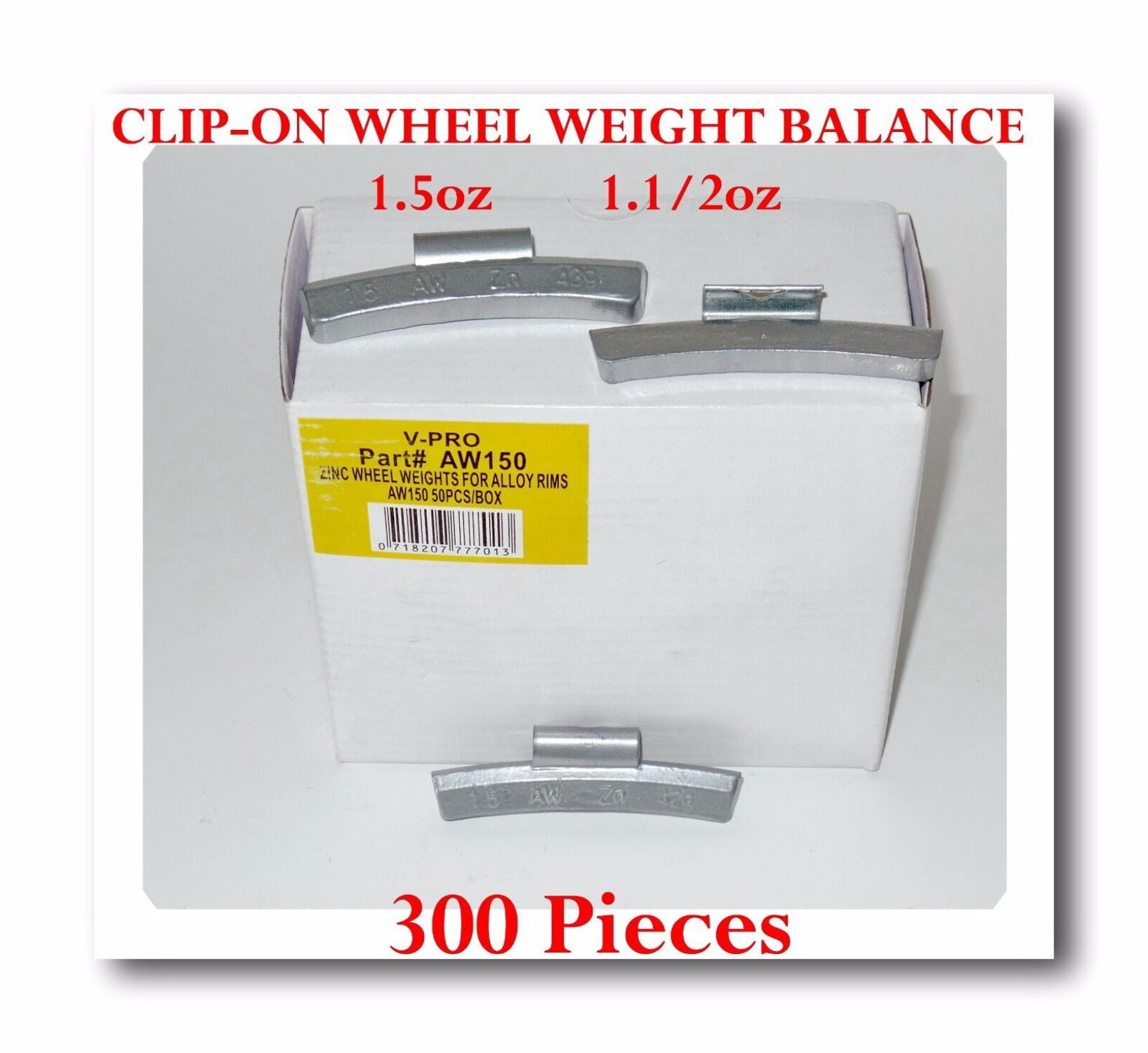 300 Pcs CLIP-ON Wheel Weight Balance 1.50oz 1-1/2oz AWZ150 Lead Free ...