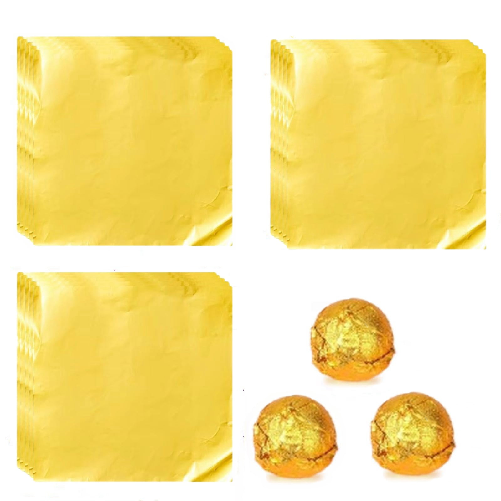 300 Pcs Chocolate Candy Wrappers, 5.9" Aluminium Foil Paper Wrapping ...