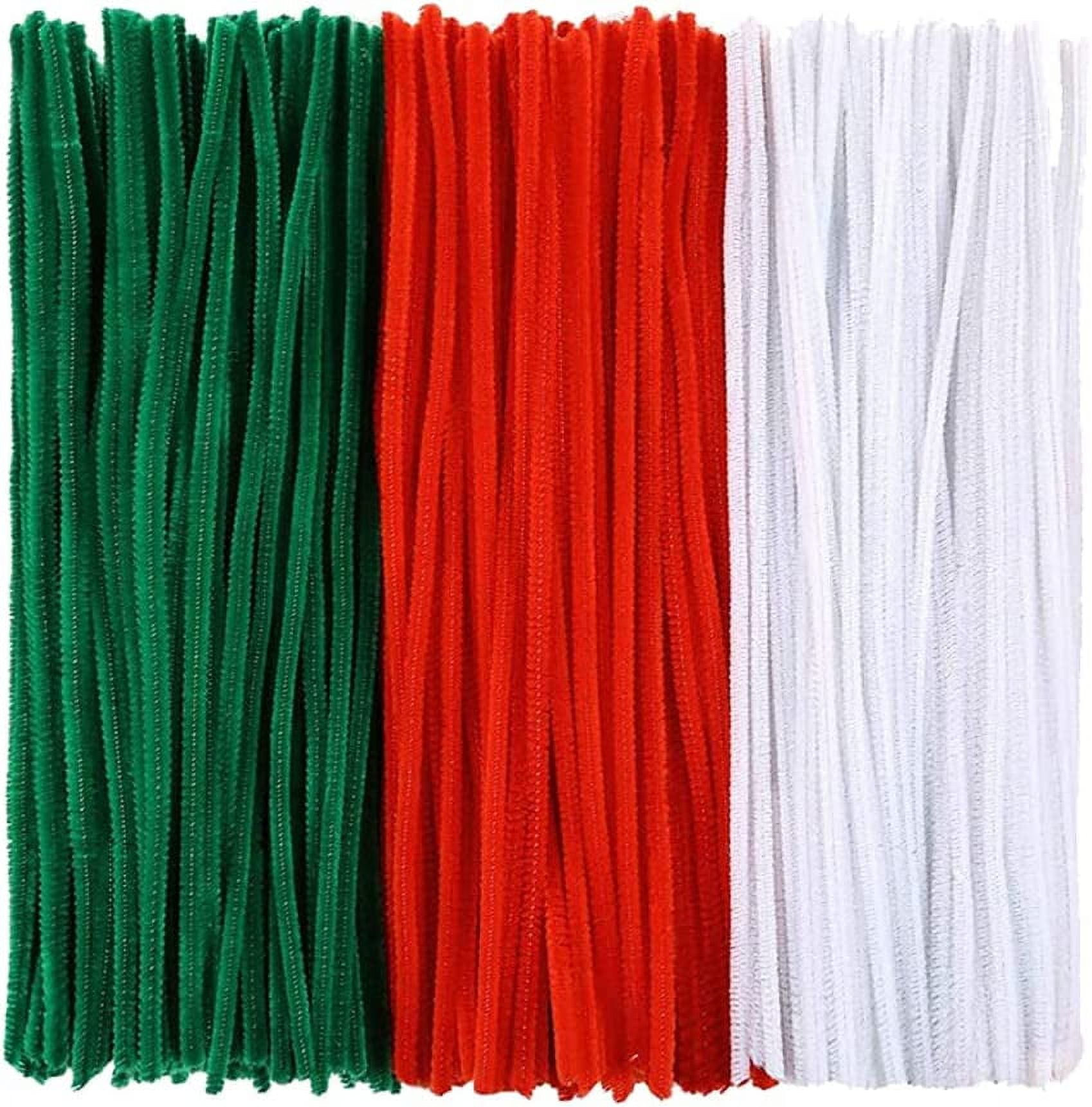 Walmart 300 Pcs Long Art Sticks, Christmas Pipe Cleaners in Red, Green ...