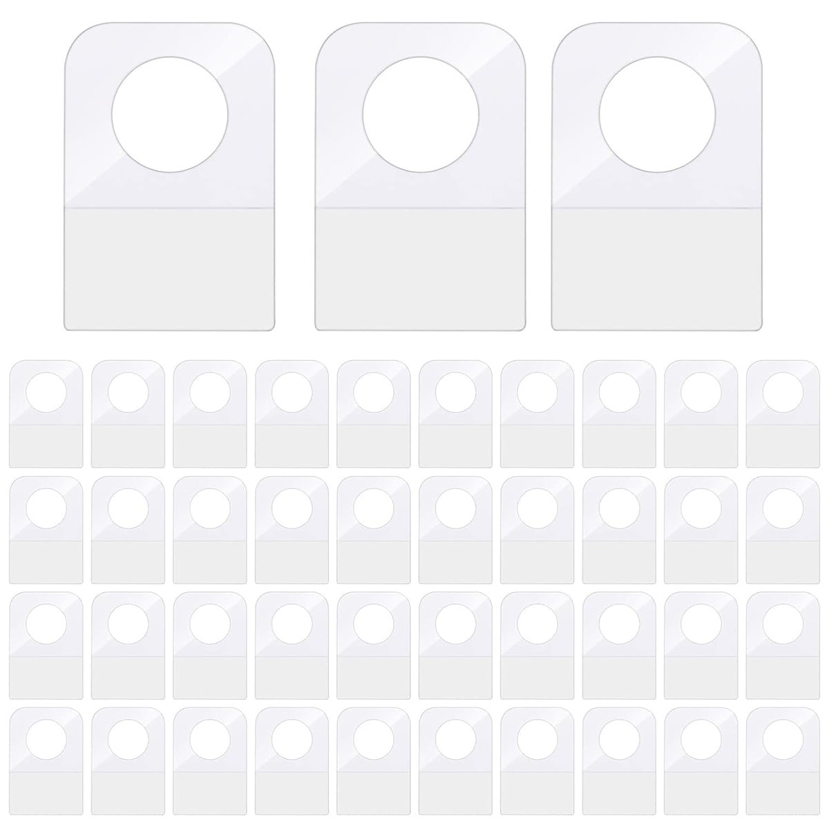 300 Pcs Clear Slot Hole Hang Tags,Bexikou Round Hole Hang Tags Self ...