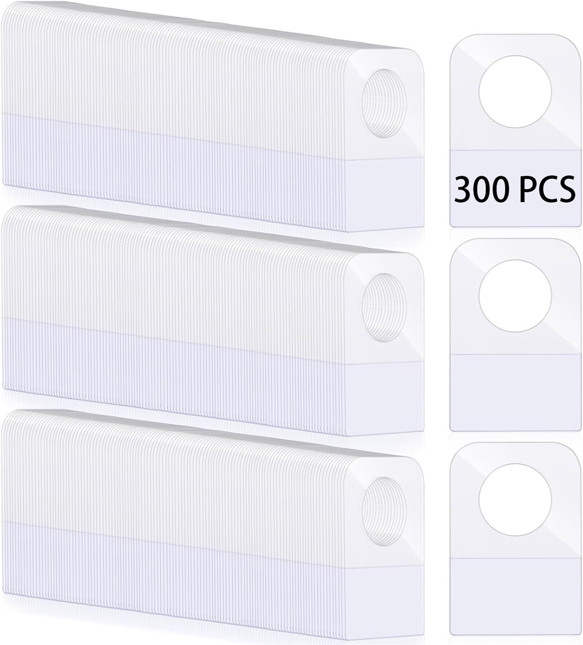 300 Pcs Clear Sticky Hang Tabs,Bexikou 1.3×0.9 inch Hang Tags Round ...