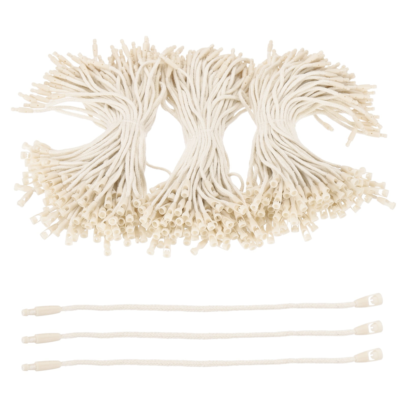 300 Pcs Cotton Hang Tag String, 6 Inch Beige Snap Lock Pins Loop ...