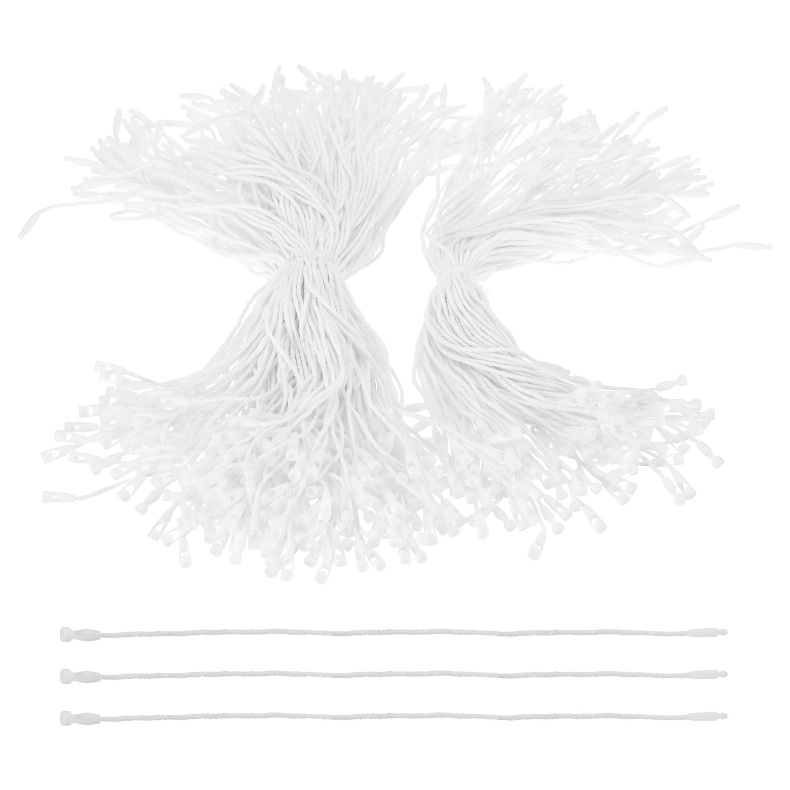 300 Pcs Cotton Hang Tag String, 8 Inch White Snap Lock Pins Loop ...