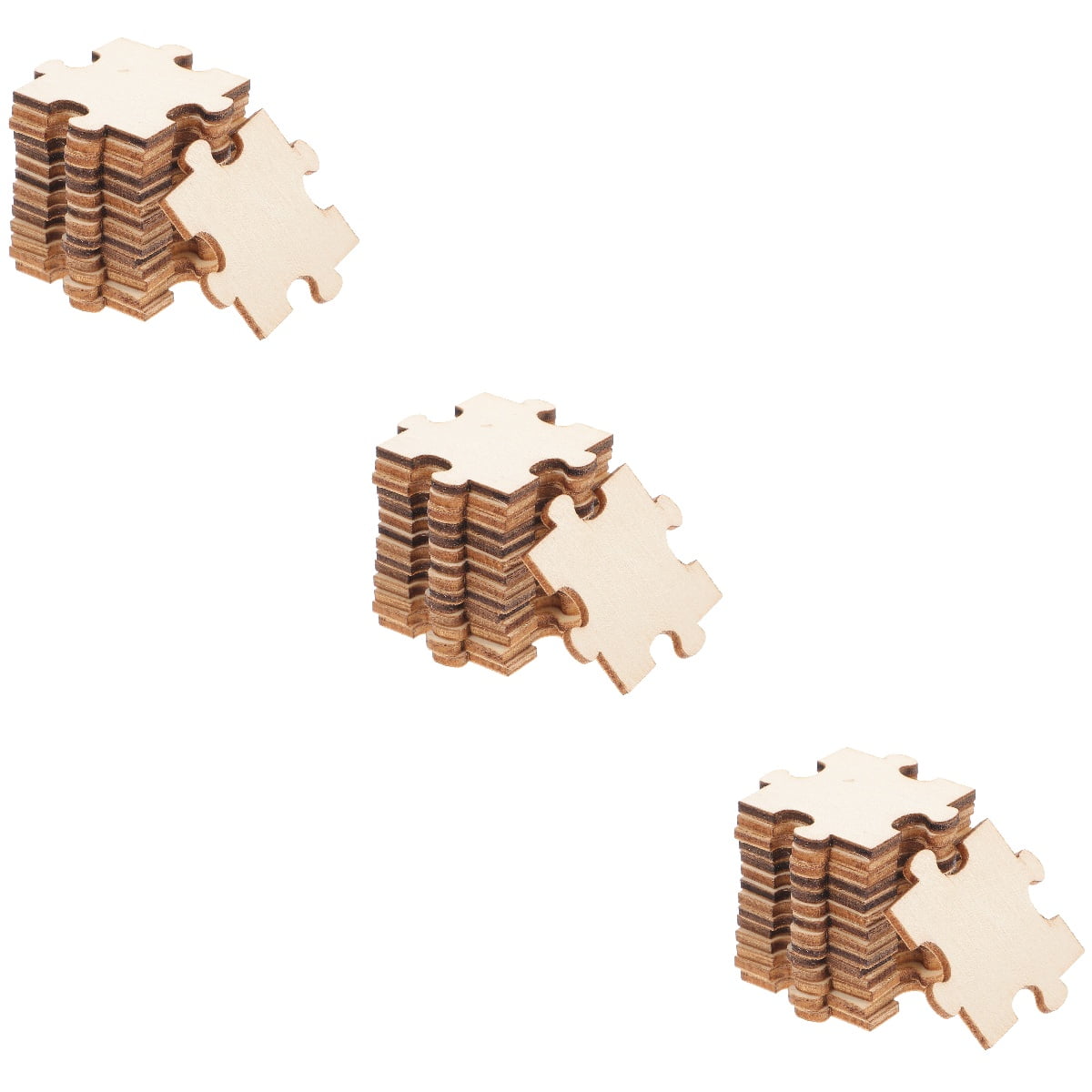 300 Pcs DIY Building Block Puzzle to Draw on Wood Cutouts for Crafts ...