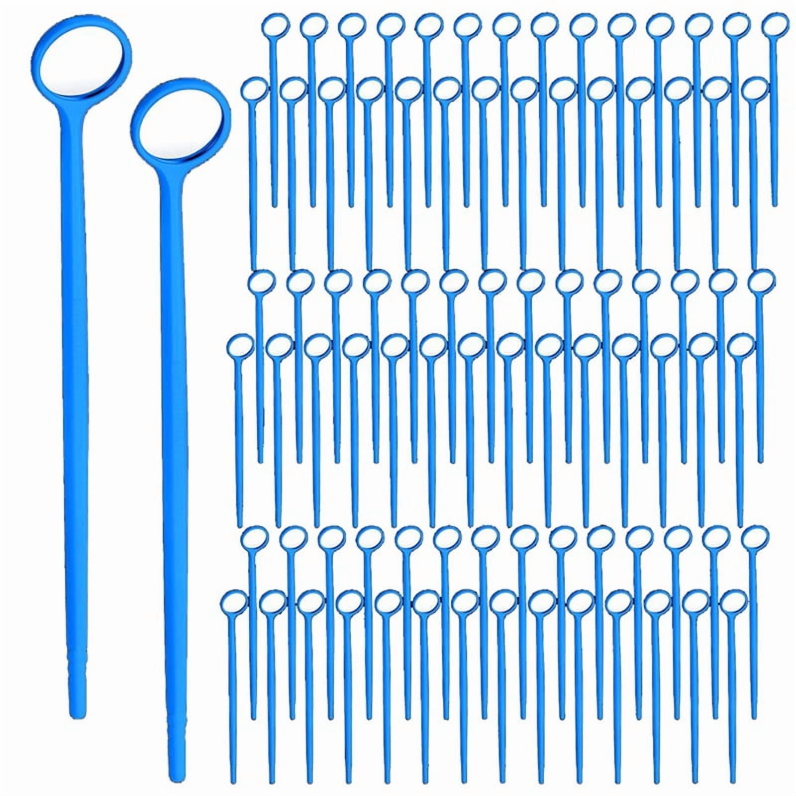 300 Pcs Disposable Dental Mirror Anti Fog Mouth Mirror Individually ...