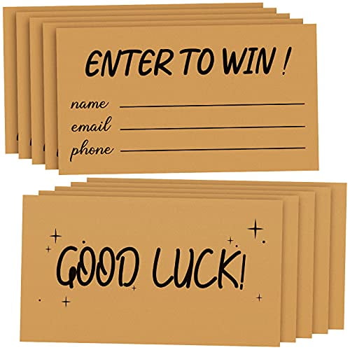 300 Pcs Enter to Win Raffle Tickets Cards 3.5 x 2 Inch Entry Form Cards ...