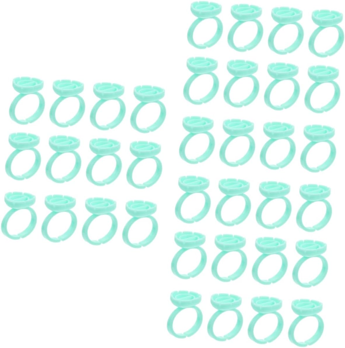 300 Pcs Eyelash Ring Eyelash Glue Ring Disposable Containers Lash Glue ...