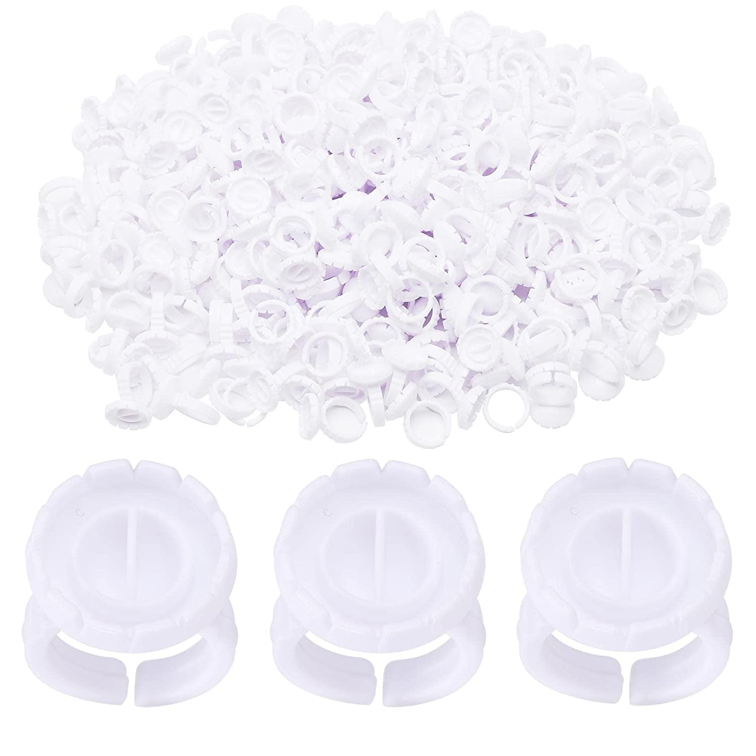 300 Pcs Glue Rings Smart Glue Holder for Eyelash Extensions, Easy ...