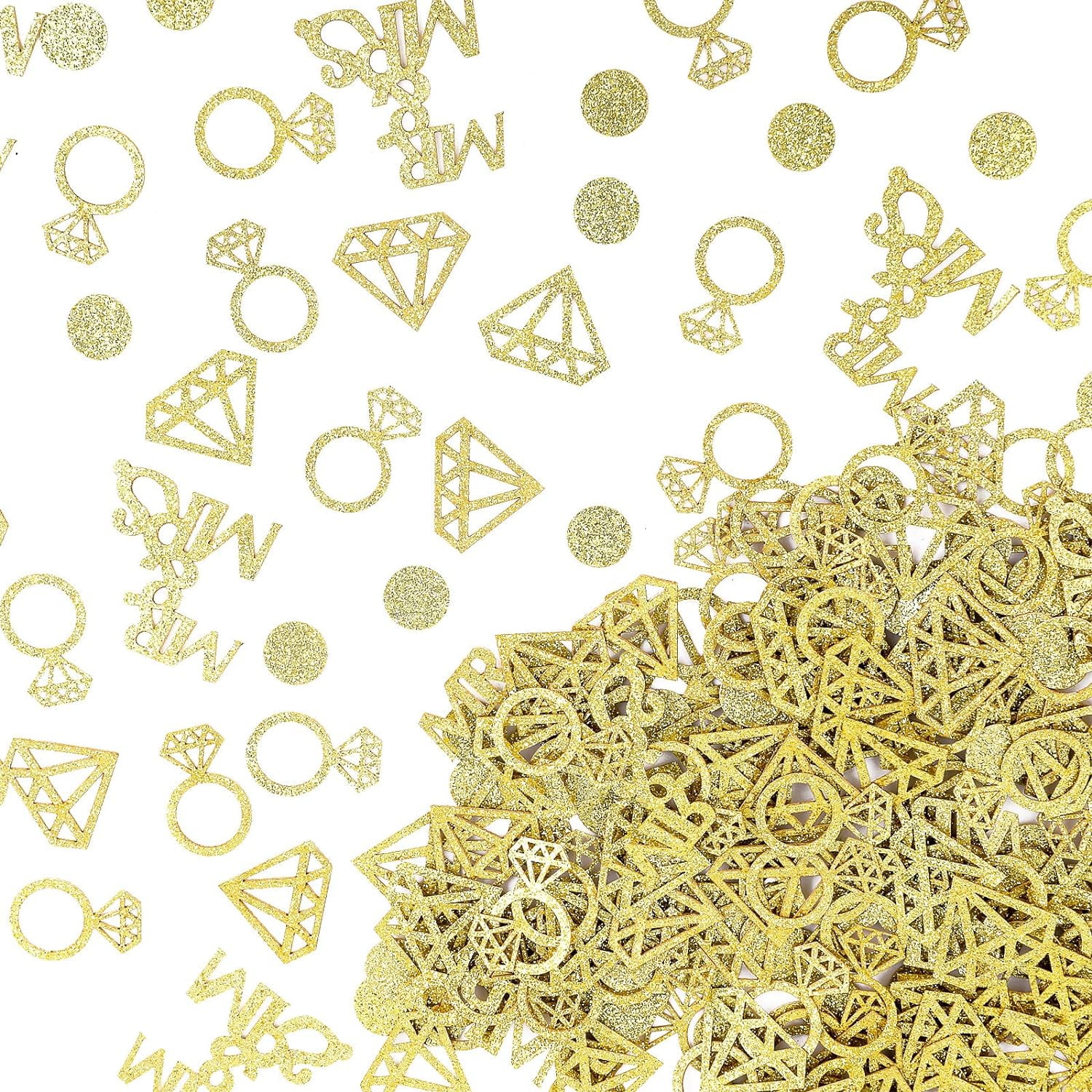 300 Pcs Gold Wedding Table Confetti, Mr and Mrs Glitter Confetti ...