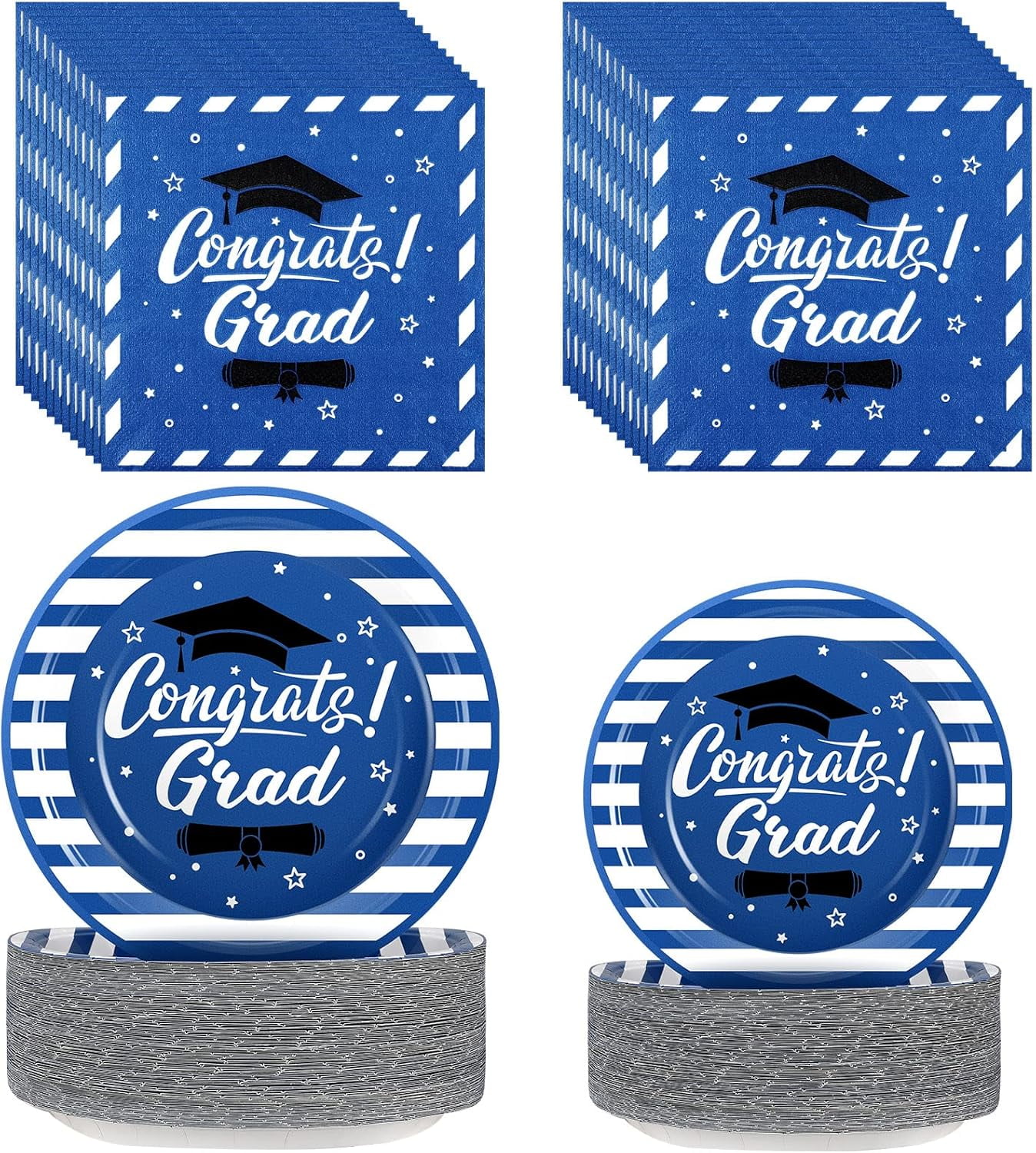 300 Pcs Graduation Plates and Napkins Graduation 2025 Decorations Class ...
