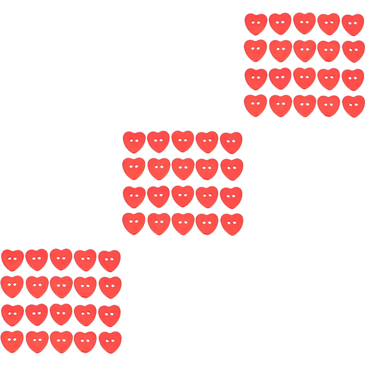 300 Pcs Heart Shape Buttons Pretty Resin Buttons DIY Craft Accessories ...