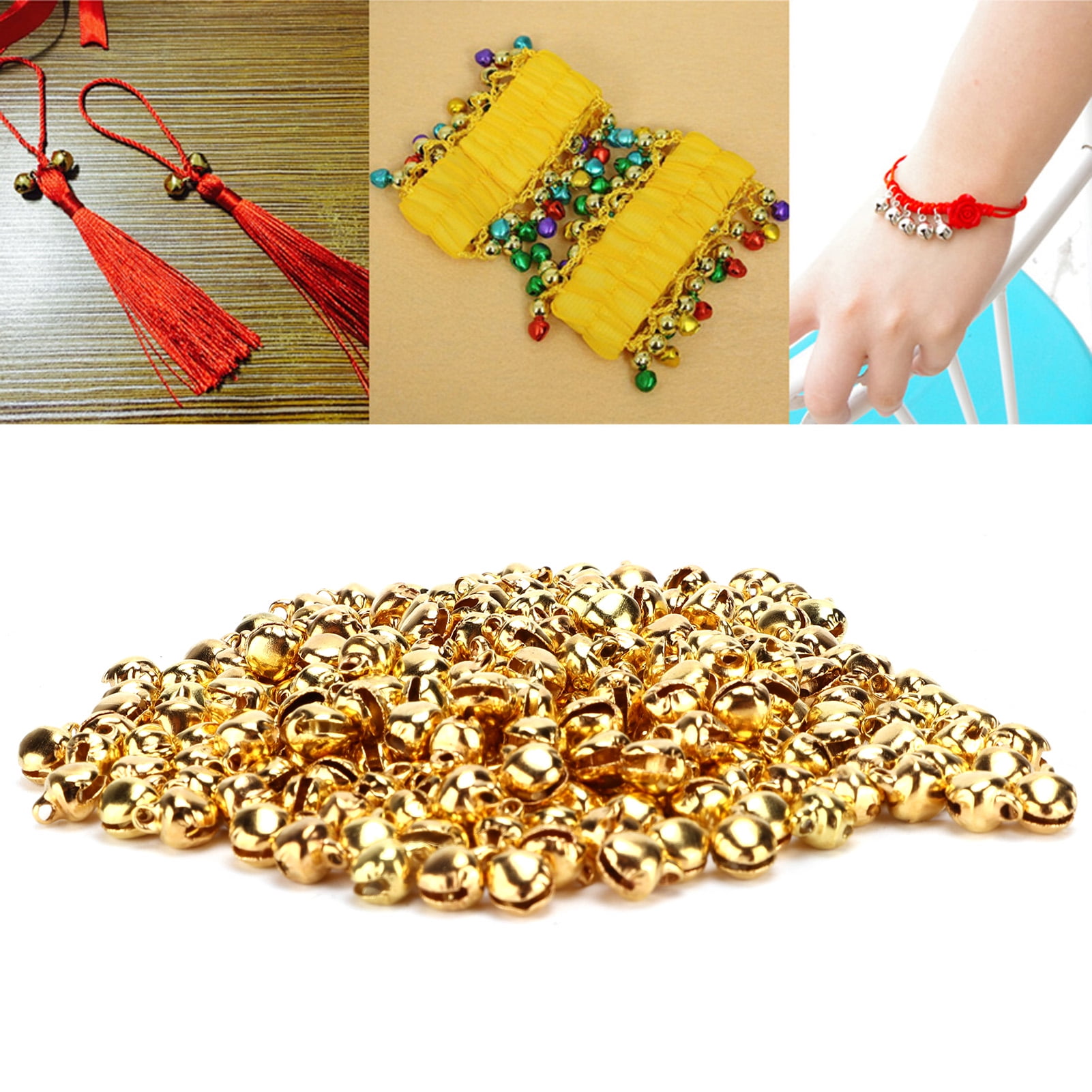 300 Pcs Jingle Bells Small Mini Metal DIY Bells 0.24" with Hole for ...