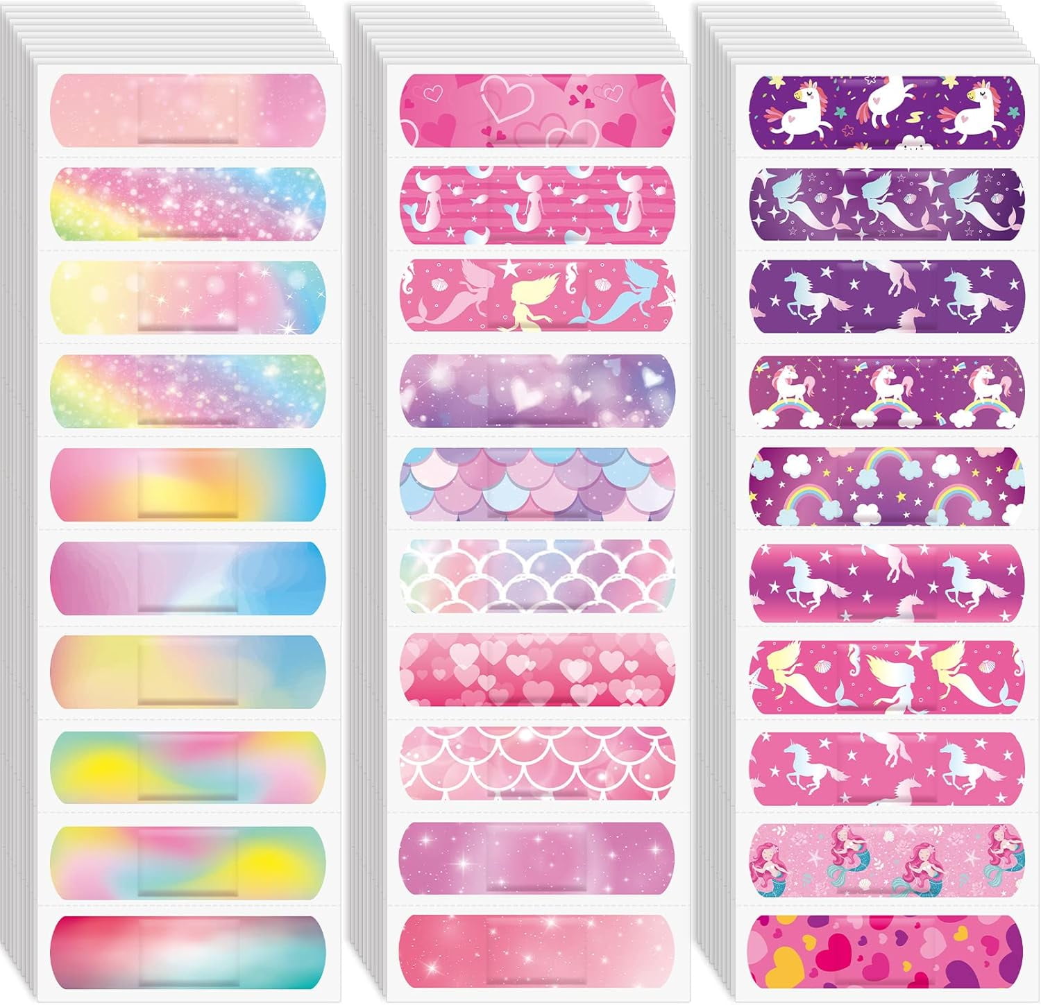 300 Pcs Kids Bandages, Cute Flexible Adhesive Bandages in 30 Styles ...