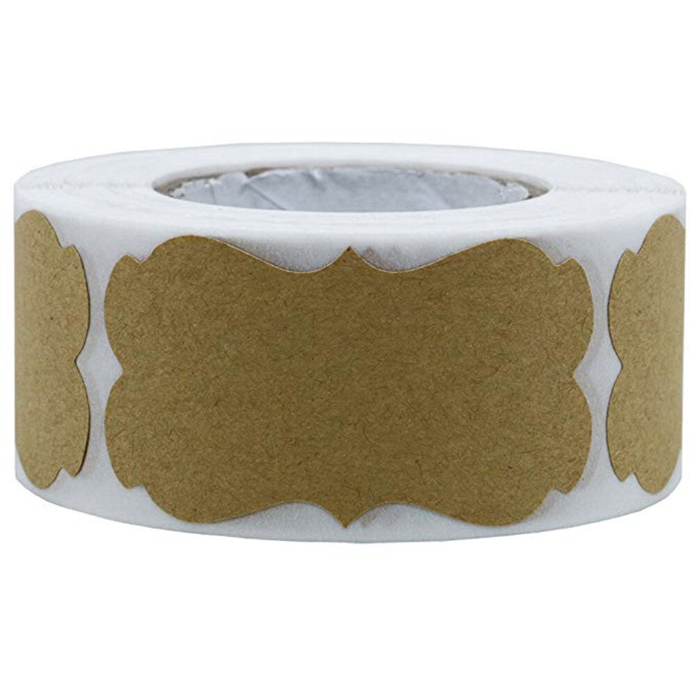 300 Pcs Kraft Paper Stickers Packaging Sealing Labels Adhesive Stickers ...
