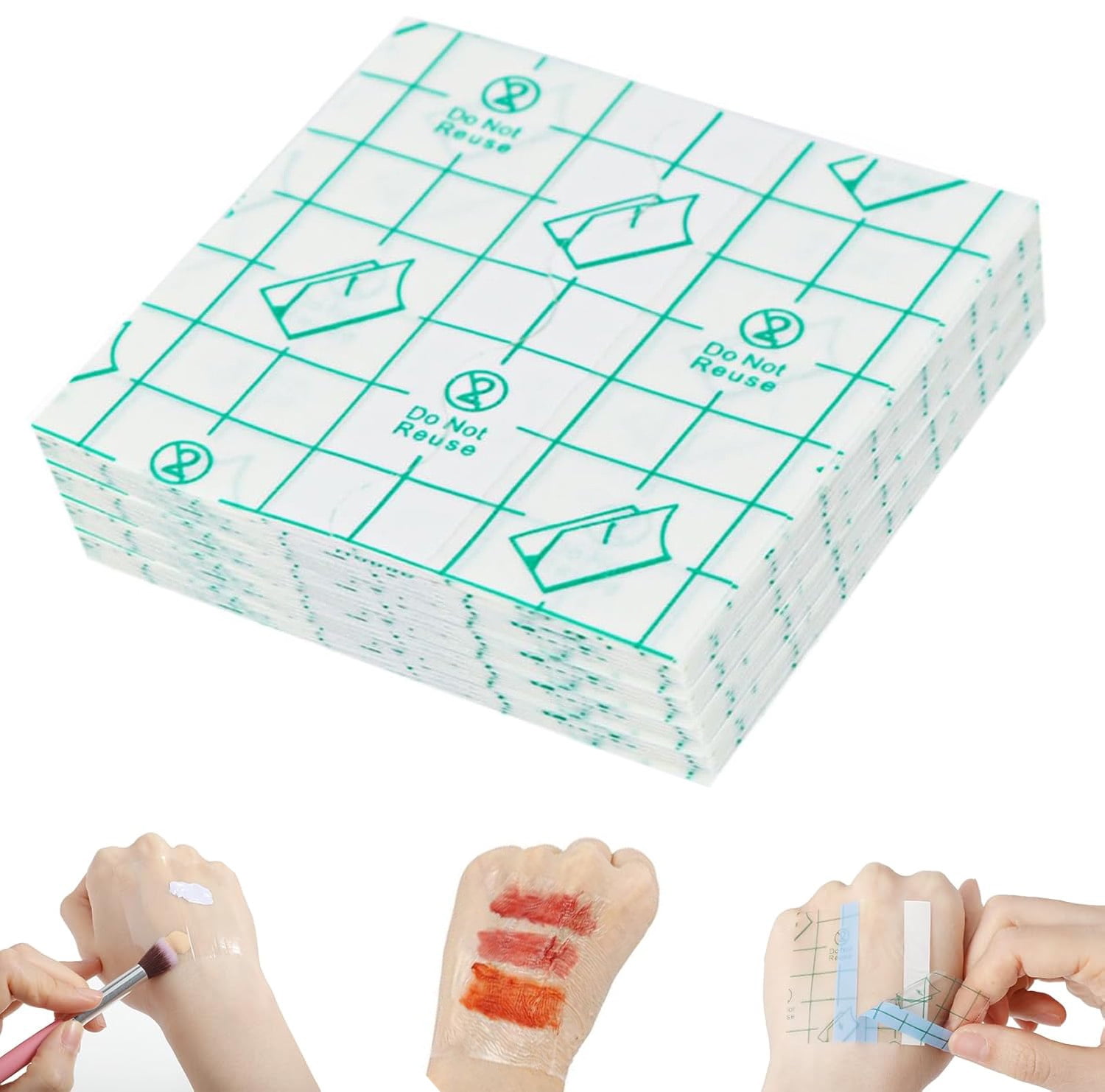 300 Pcs Makeup Hand Palette,1.95 x 1.95 inch Single Use Makeup Mixing ...