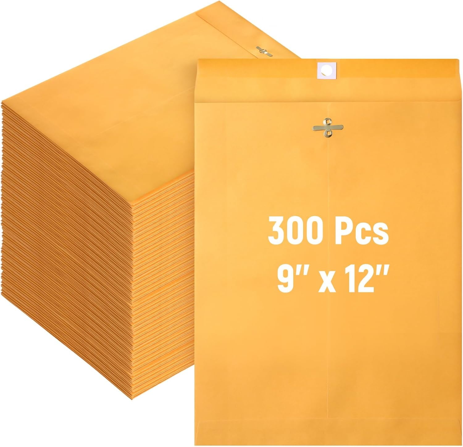 300 Pcs Manilla Envelopes Clasp Envelopes Bulk Brown Kraft Catalog ...