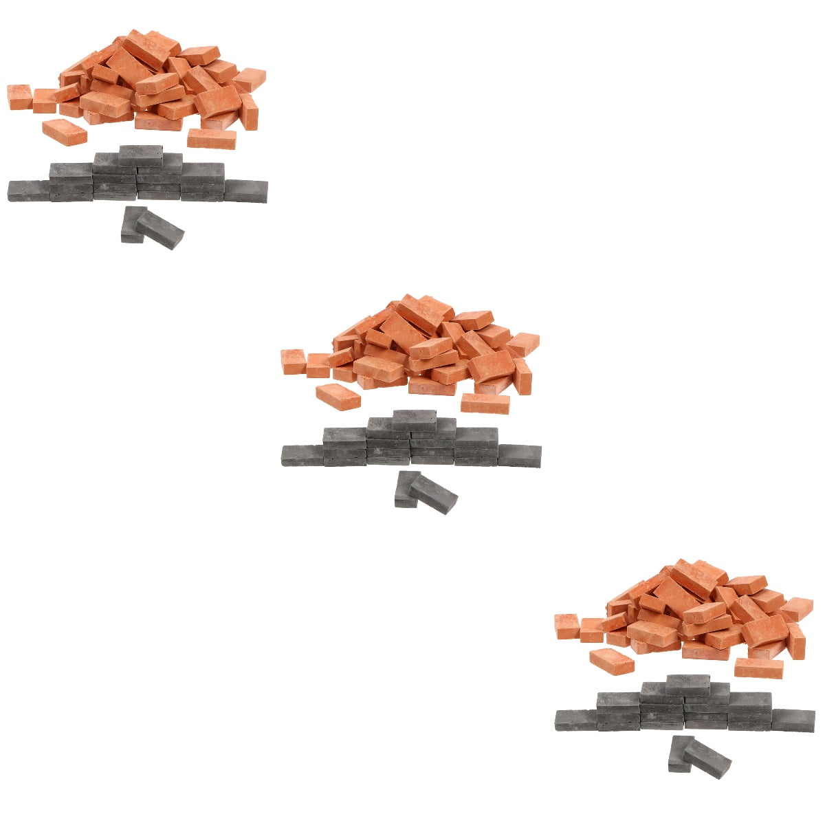 FENGGUIQU 300 Pcs Assorted Color Clay Miniature Bricks Micro Landscape ...