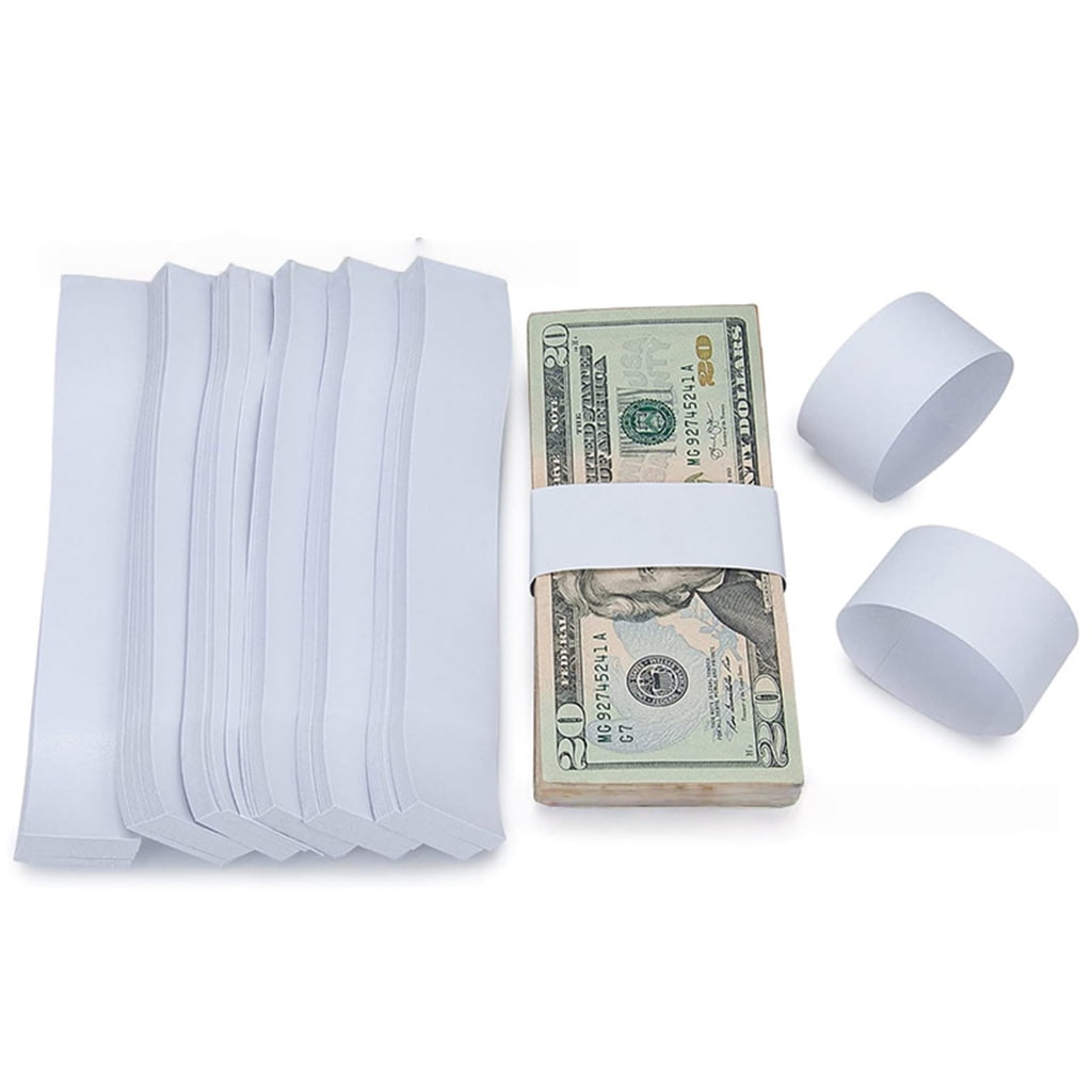 300 Pcs Money Paper Ribbons Adhesive Money Bands Blank Cash Band Straps ...