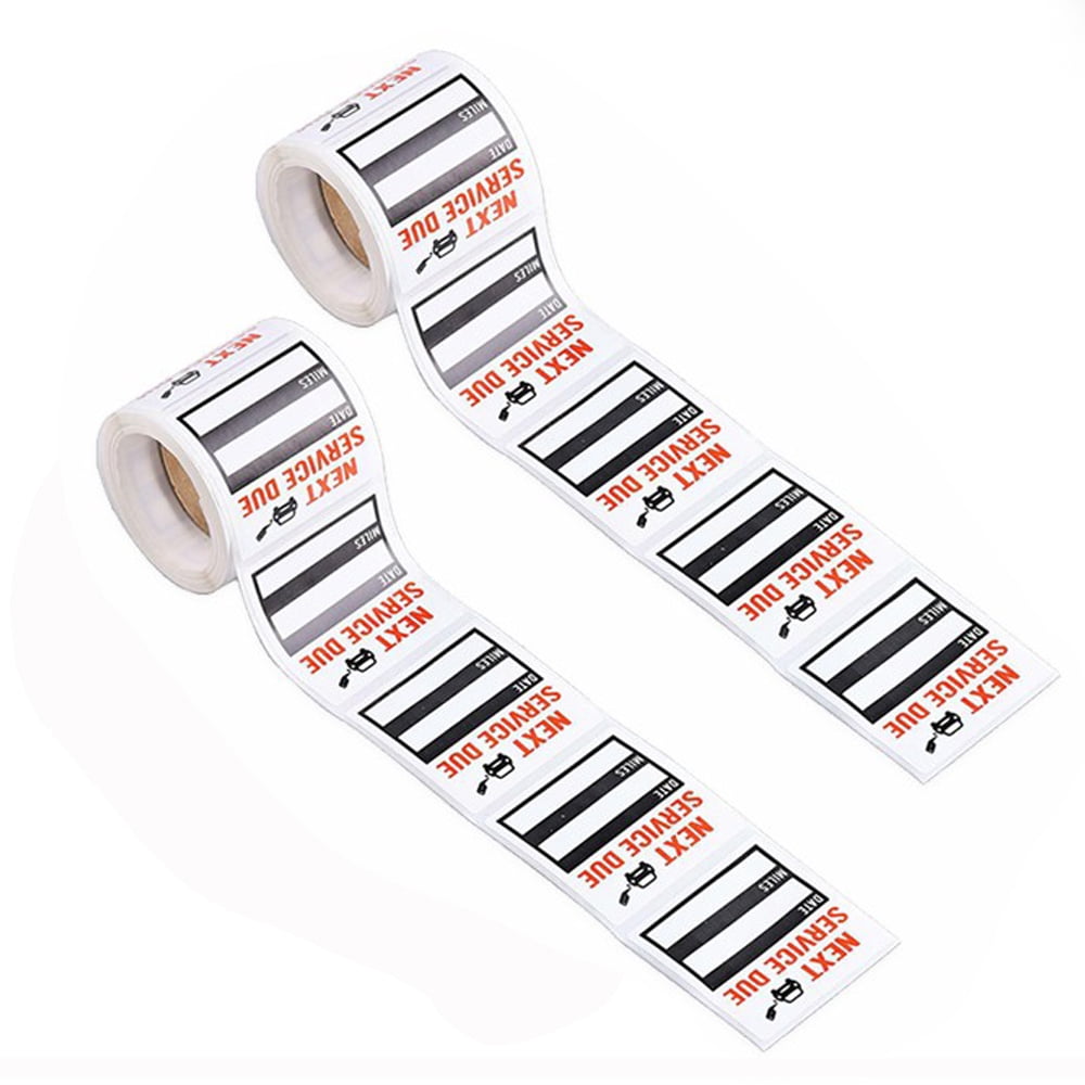 300 Pcs Oil Change Reminder Stickers, Waterproof/ Tear Resistant ...