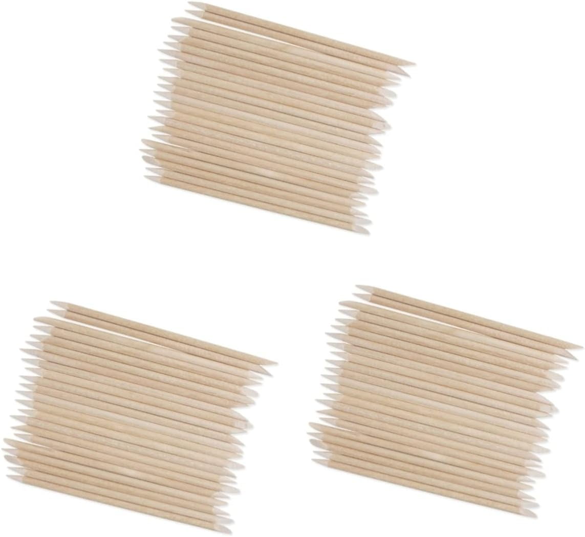 300 Pcs Orange Wooden Sticks Wooden Toothpicks Round Metals Dead Skin ...