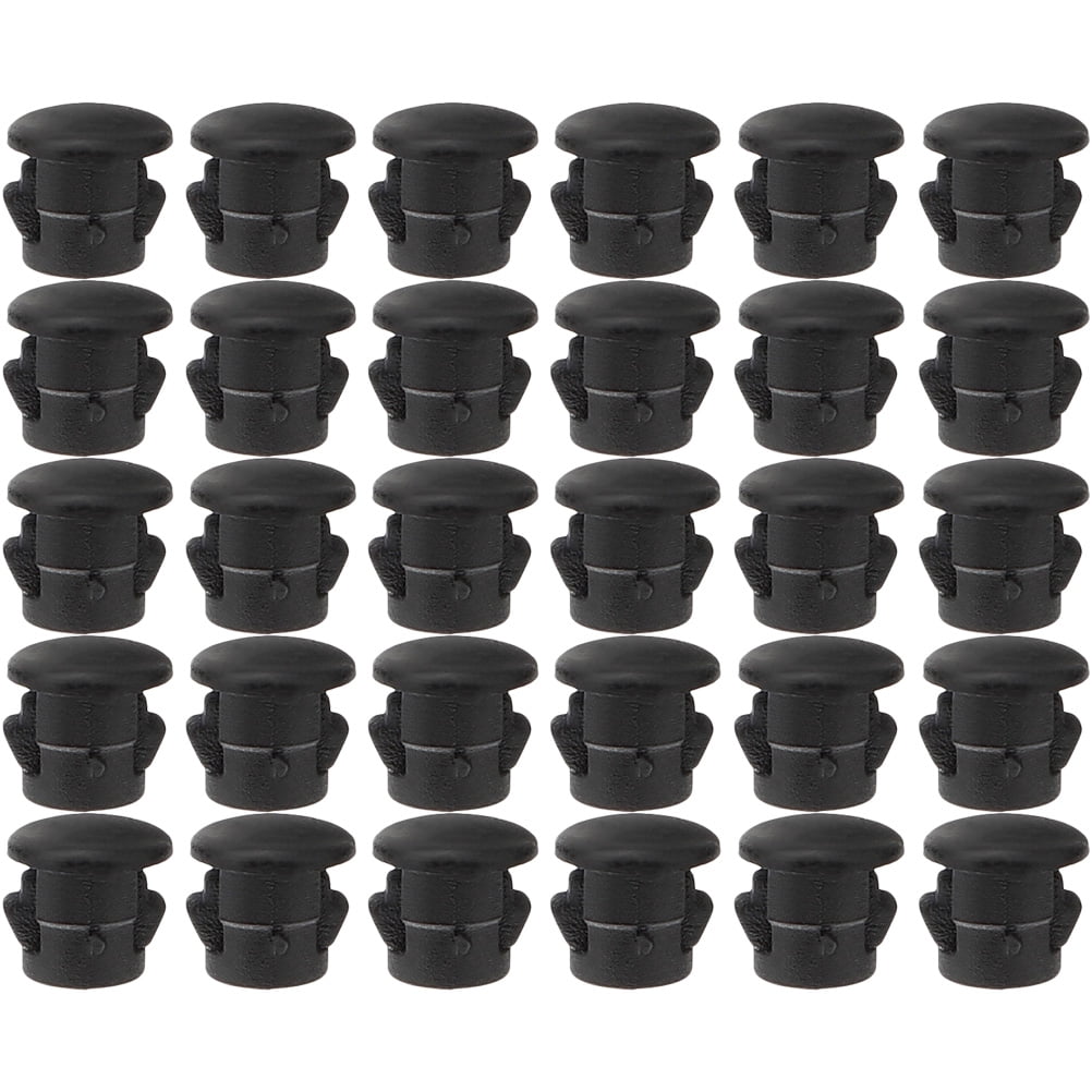 300 Pcs Panel Round Hole Plug Plugs White Floor Protectors Black ...