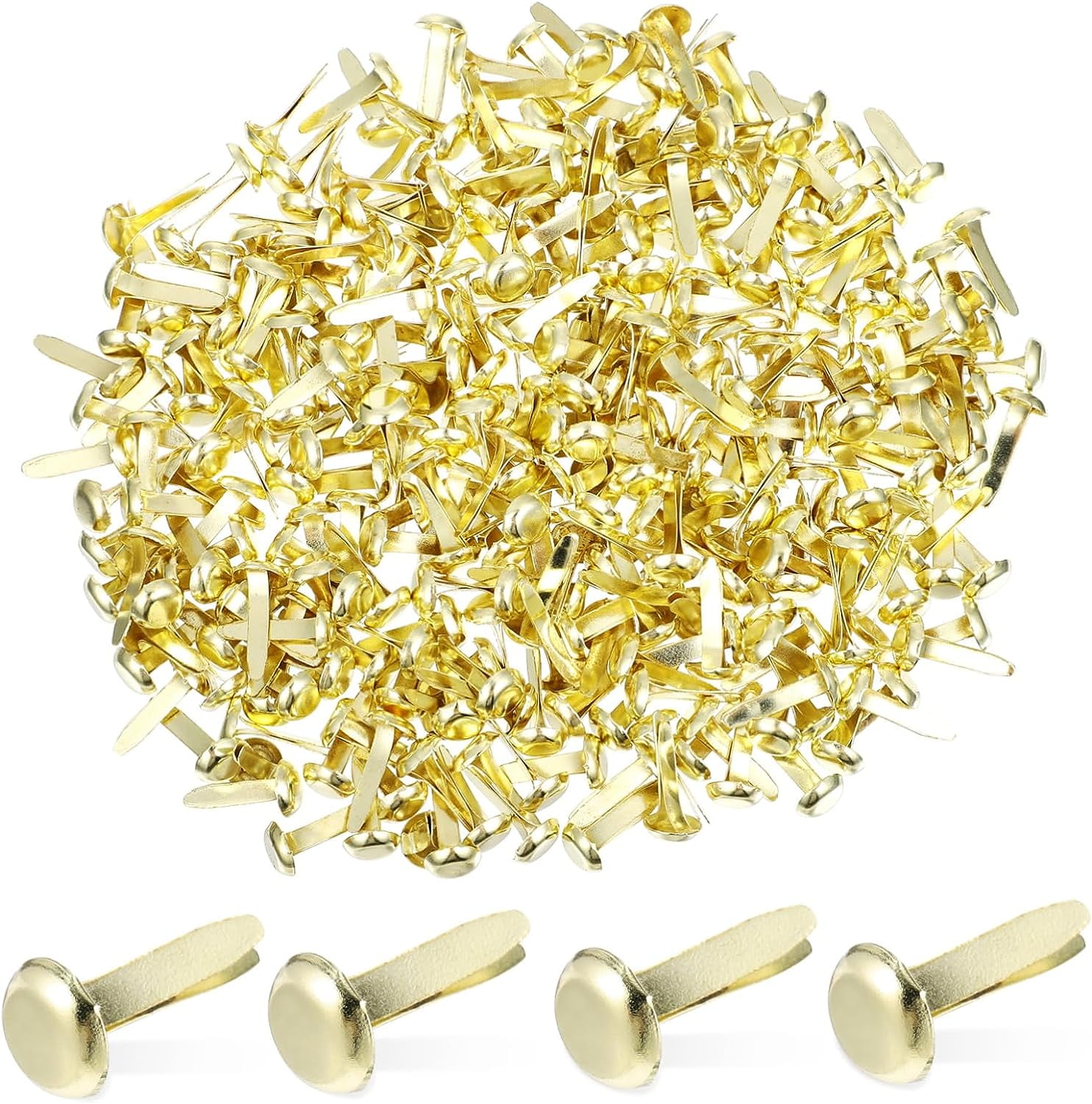 300 Pcs Paper Buckle Opening Pin Gold Bra Gold Brooch Mini Tools Brass ...