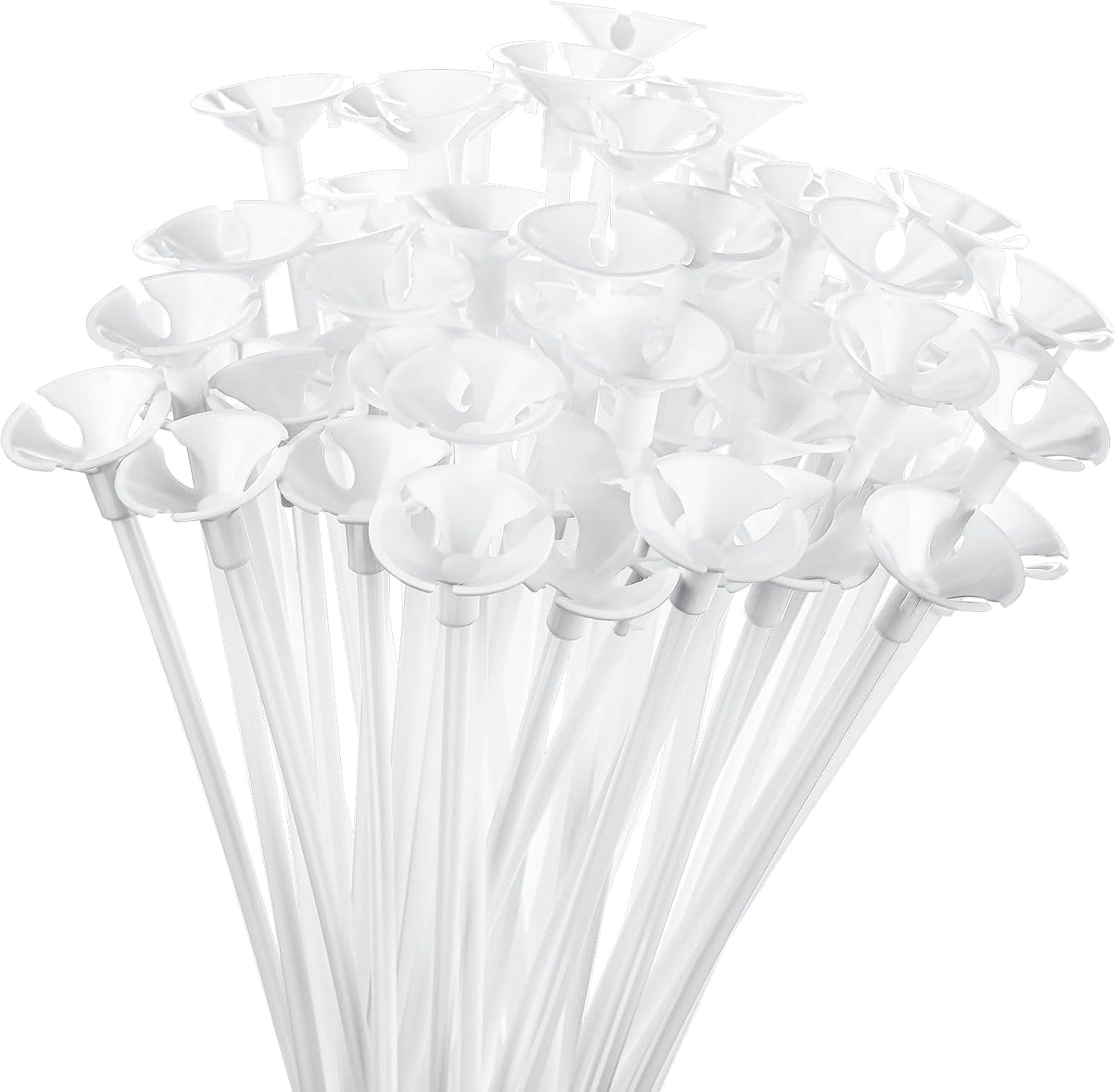 300 Pcs Plastic Balloon Stick with Cup, Balloon Stick with Base Holder ...