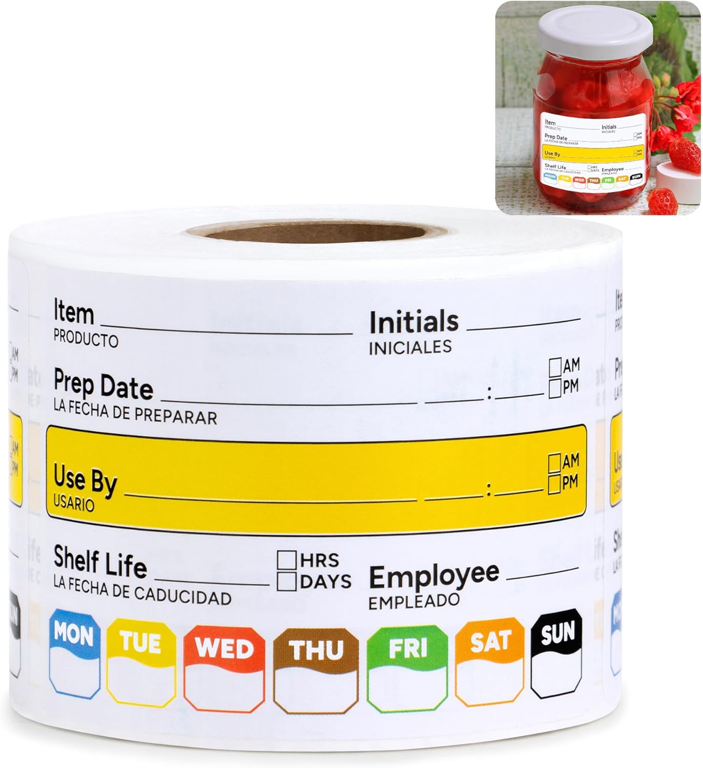 300 Pcs Restaurant Quality Shelf Life Food Rotation Labels Vinyl, 2” x ...