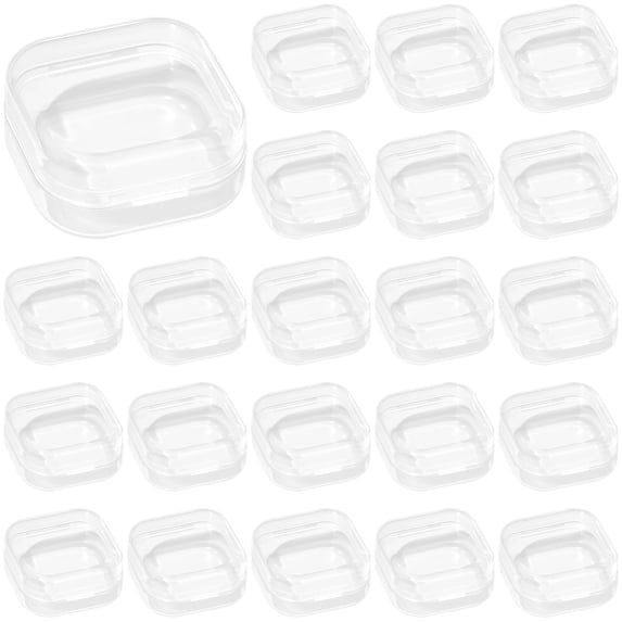 300 Pcs Square Plastic Transparent Bead Storage Containers, Small ...