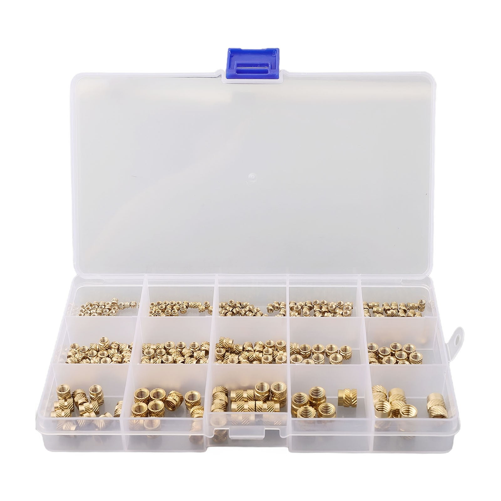 300 Pcs Threaded Inserts M2 M2.5 M3 M5 M6 Insert Nuts Brass Threaded ...