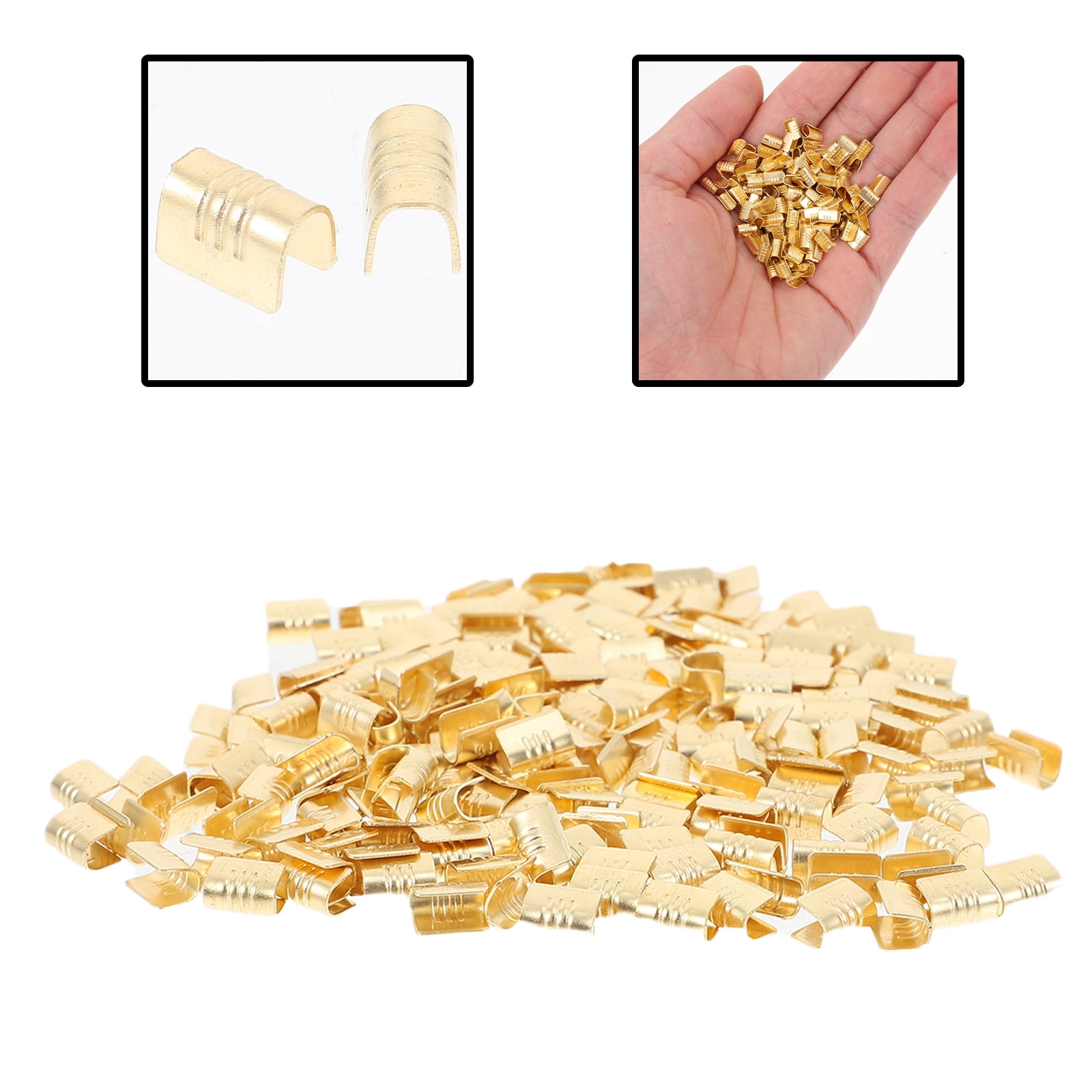 300 Pcs U-shaped Crimping Button Cold Press Joint Wire Terminal ...