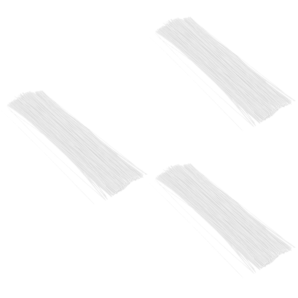 300 Pcs Wire DIY White Floral Stem Green Wreath Bouquet Florist Wires ...