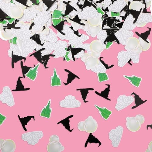 300 Pcs Witch Theme Party Confetti Green and Pink Party Table ...