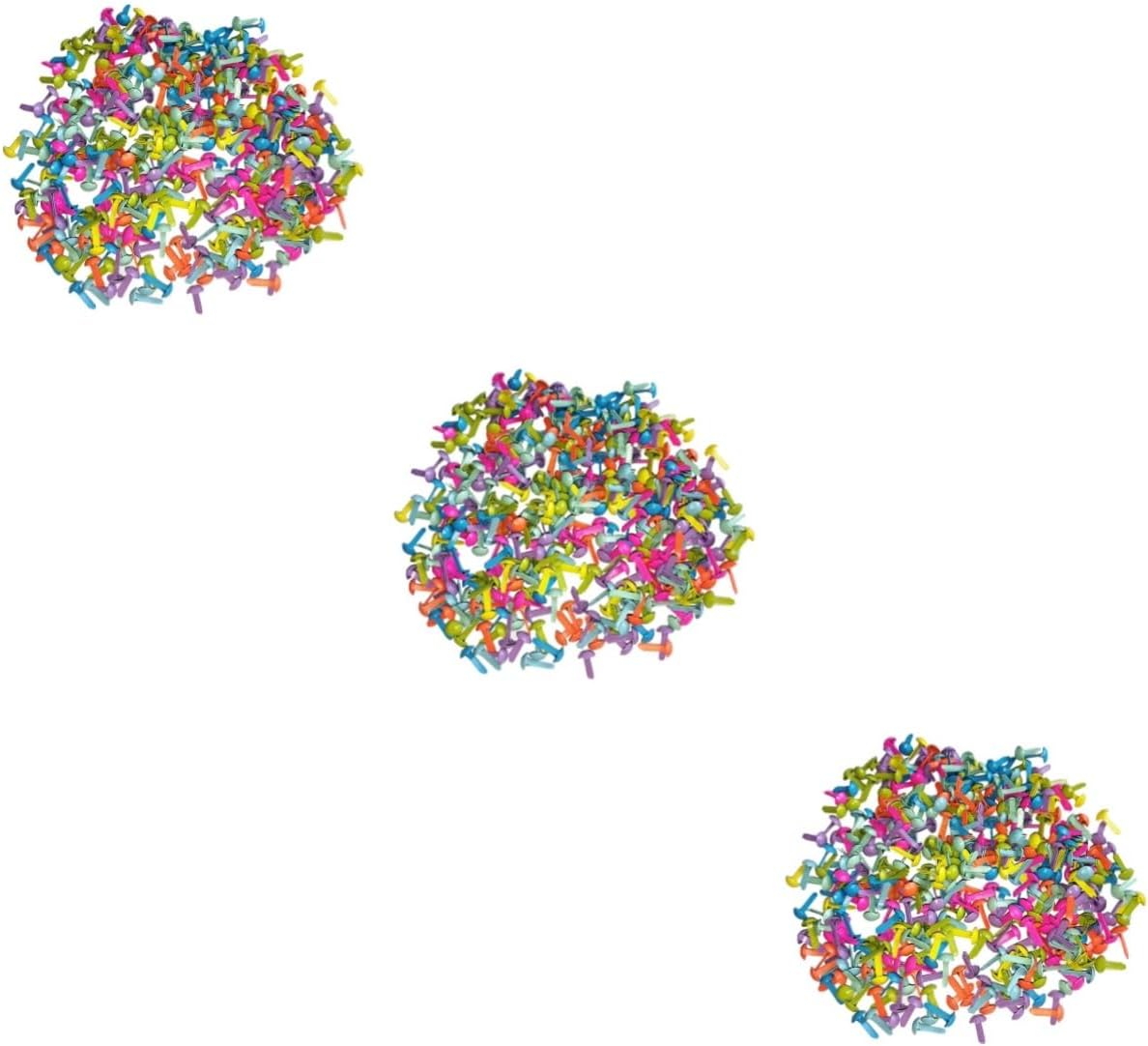 300 Pcs rose decor kids bra paper fasteners mini scrapbook Round brad ...