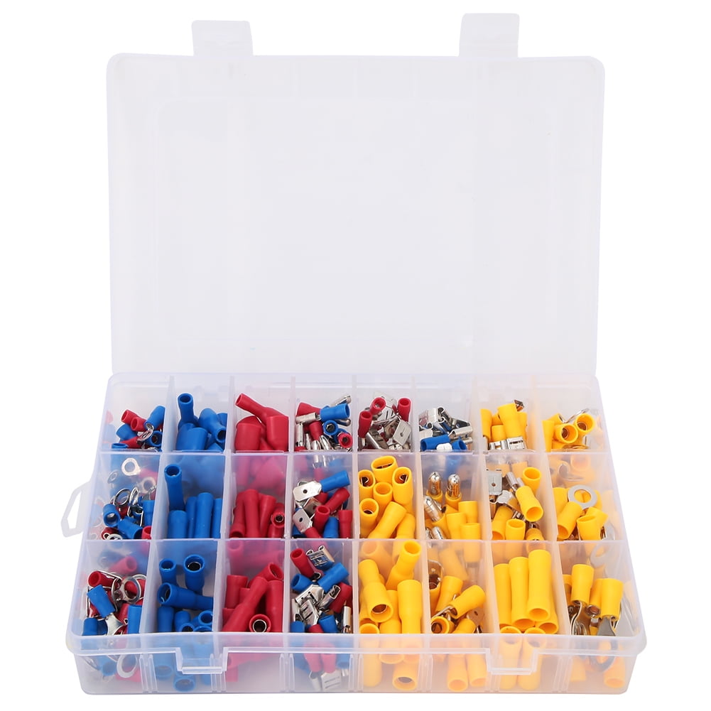 300-Piece Assorted Spade Crimp Terminal Set, Insulated Electrical ...