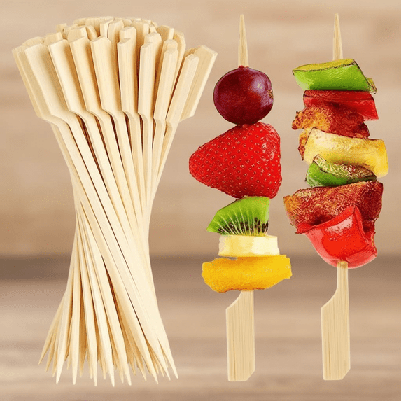 300-Piece Bamboo Cocktail Skewers for Appetizers, 4.7-Inch Wooden Picks ...