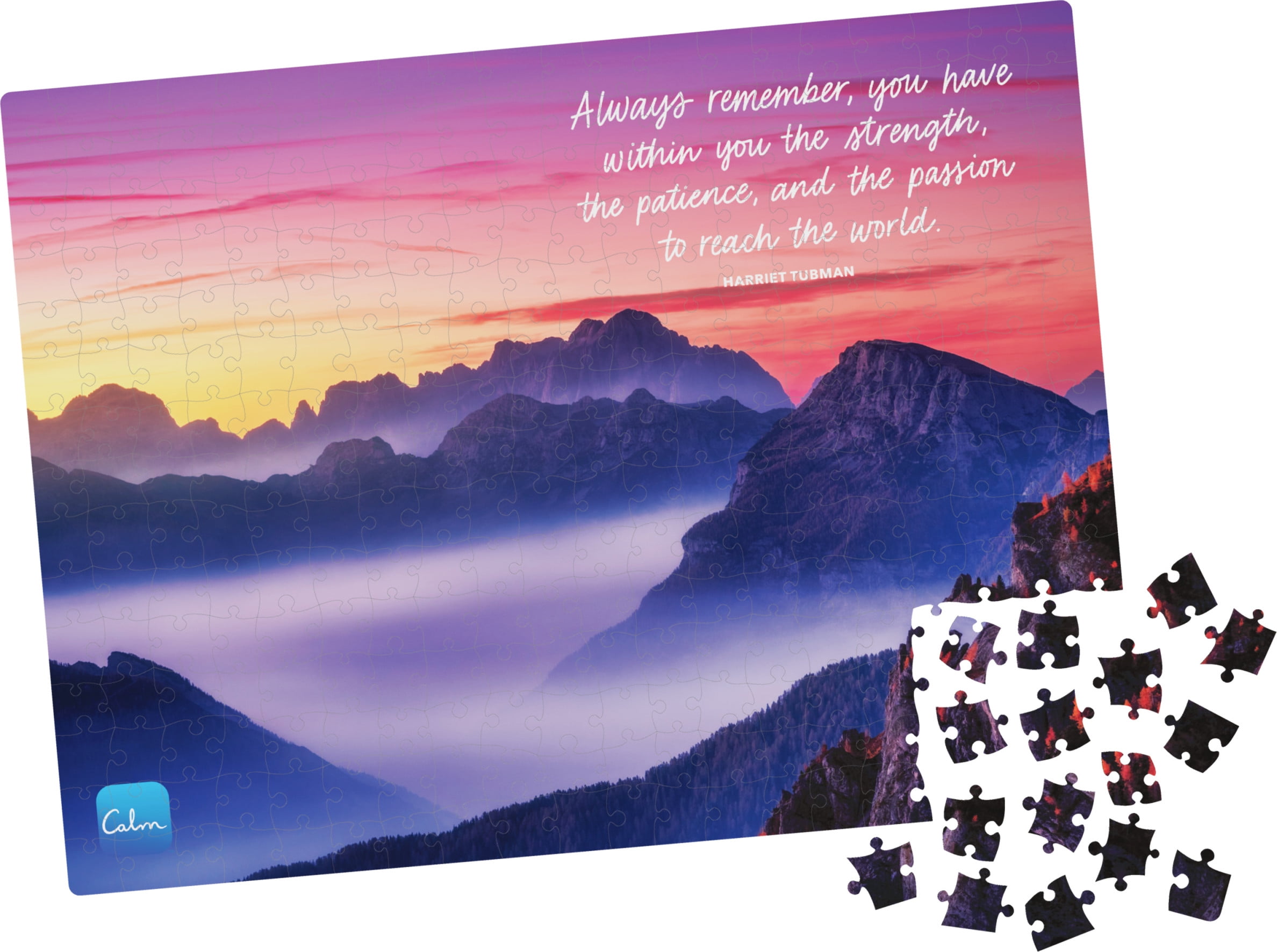 300-Piece Calm Jigsaw Puzzle for Stress Relief, Foggy Mountains ...