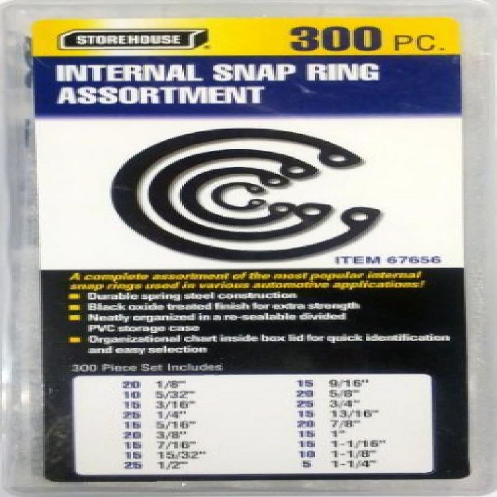 300 Piece Internal Retaining Ring Assortment - Walmart.com