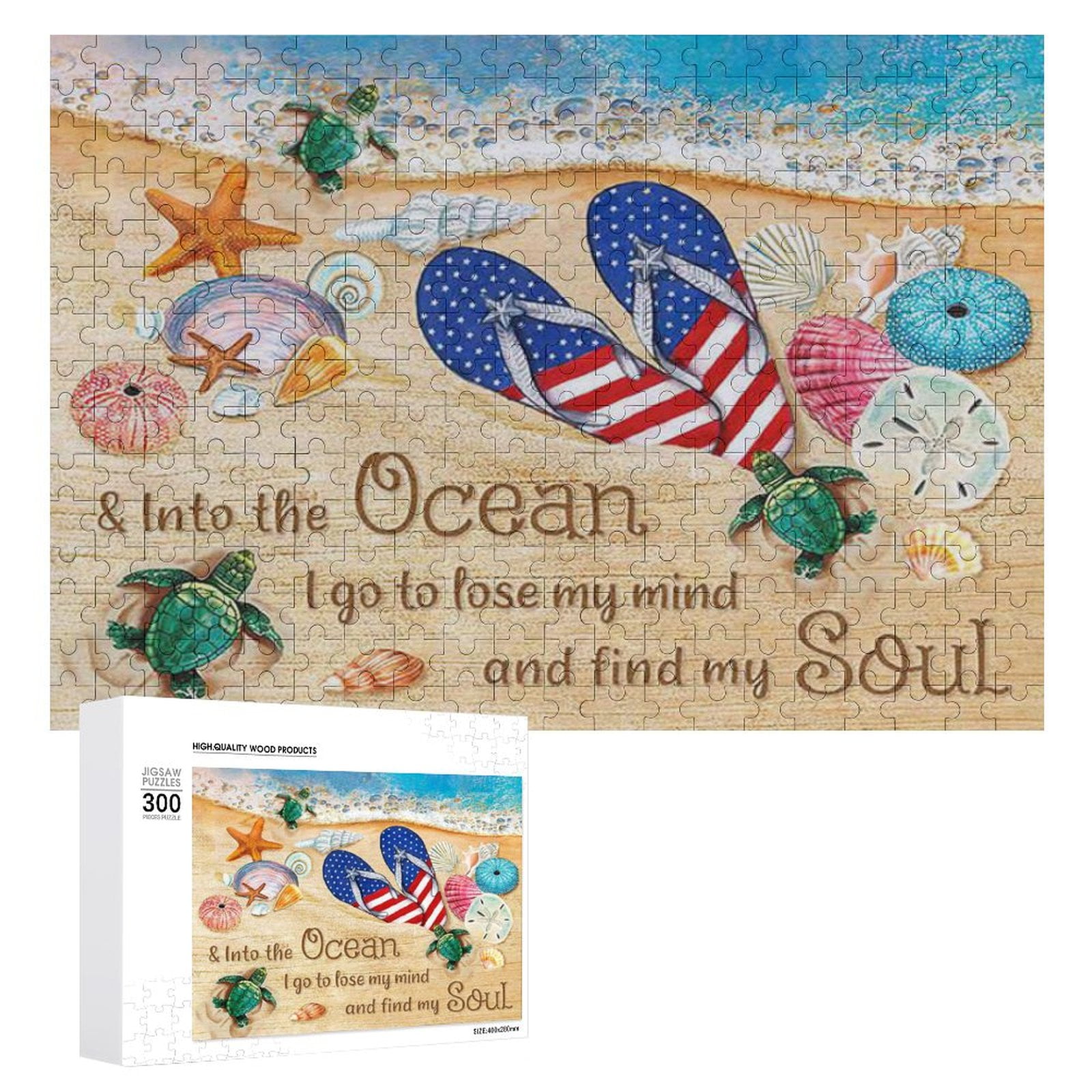 300 Piece Jigsaw Puzzle for Adults and Families - American Flip Flops ...