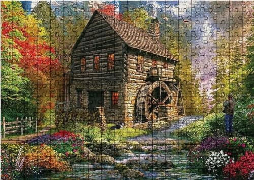 300 Piece Jigsaw Puzzle for Adults Mill Cottage Wooden Puzzle ...