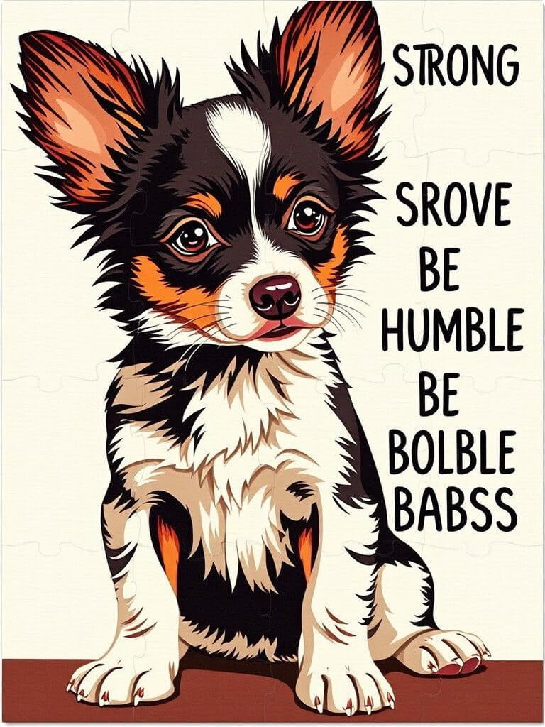 300 Piece Jigsaw Puzzle for Adults Papillon Dog Be Strong Be Brave Be ...