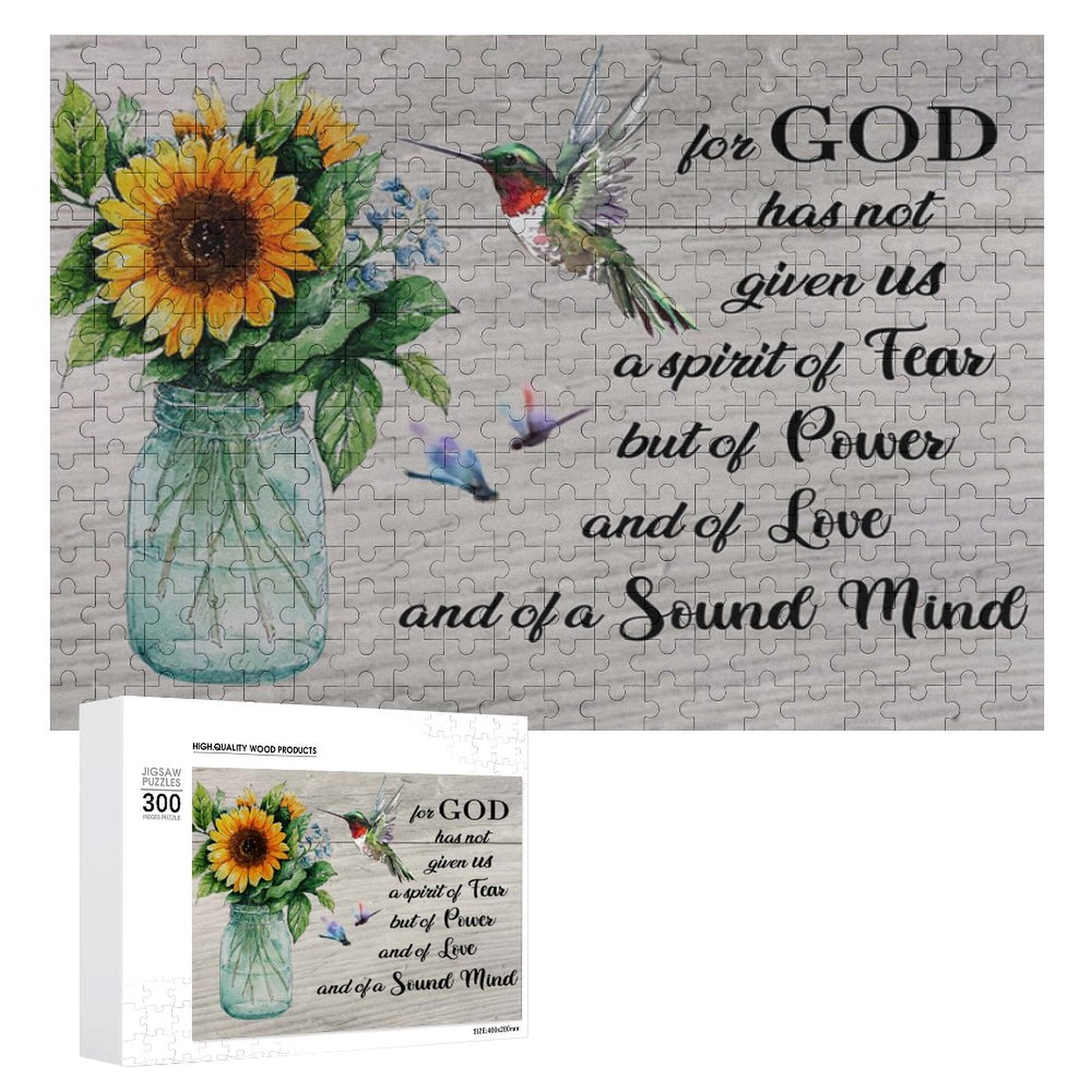300 Piece Jigsaw Puzzle for Adults - Sunflower And Daisy, Jesus, God ...