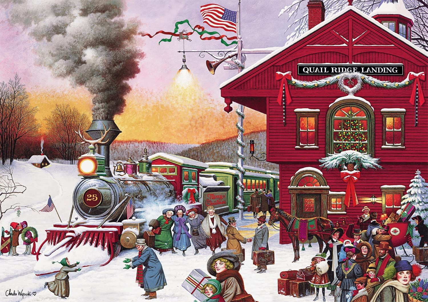 300 Piece Jigsaw Puzzle -Charles Wysocki -Pieces Fit Together Perfectly ...
