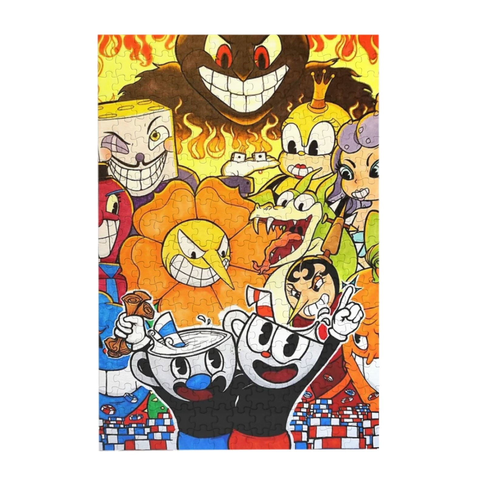 300 Piece Jigsaw Puzzle For Adults & Kids - The Cuphead Show Puzzle For ...