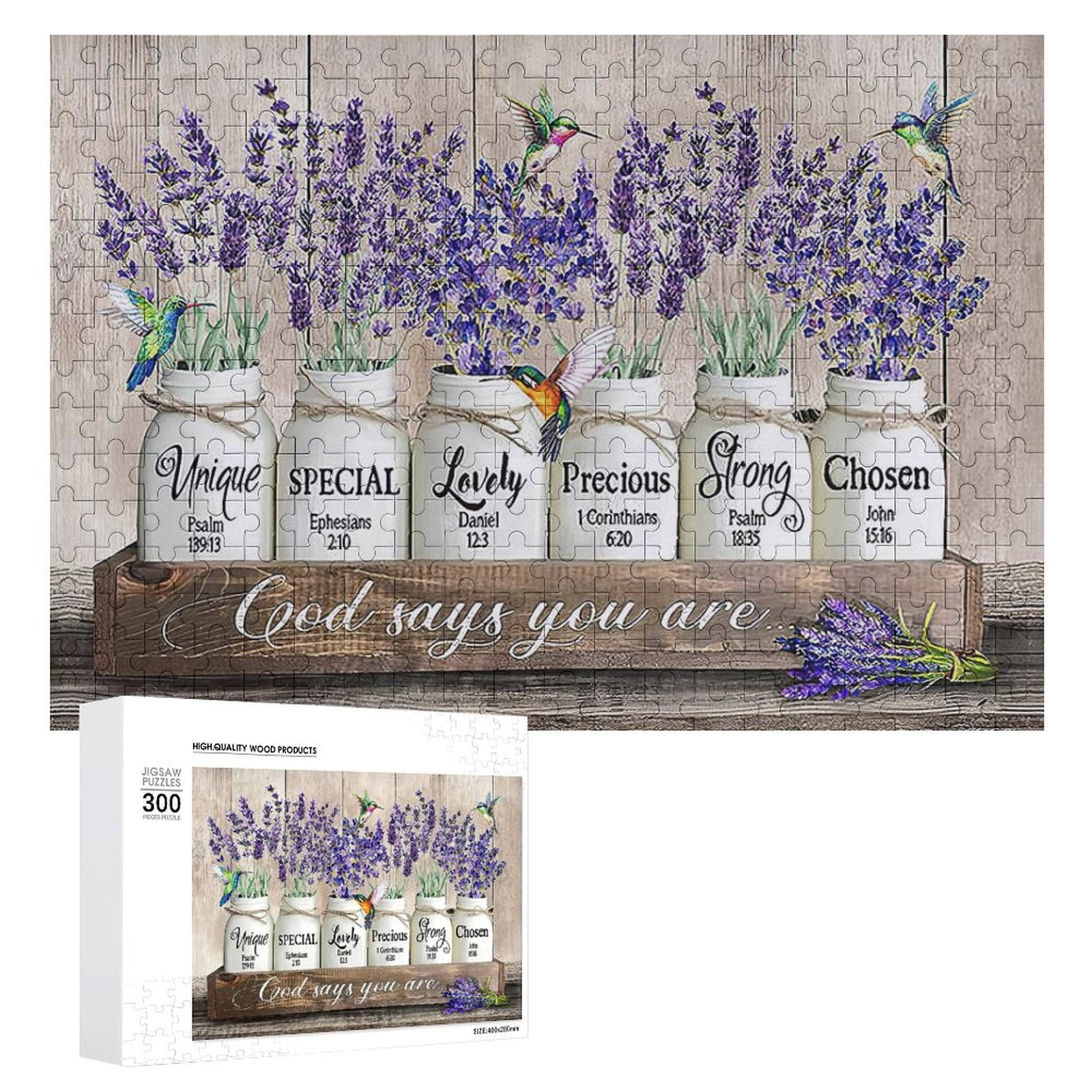300 Piece Jigsaw Puzzle for Adults and Families - Purple Lavender ...